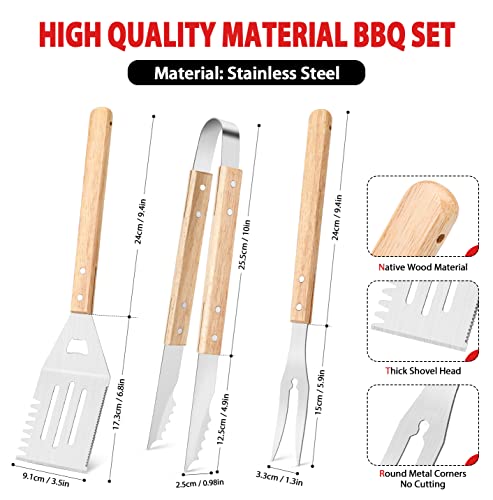 Grill Tongs for Cooking BBQ Set 3 Pcs Heavy Duty Grilling Cooking Tongs for Serving Food Rubber Grips Long Locking Stainless Steel Kitchen Tongs & Barbecue No More Burnt Hands Heat Resistant