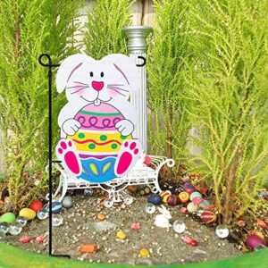 YEAHOME Easter Garden Flag 12.5 x 18 Inch Vertical Double Sided Decorative. With Bunny and Eggs Holiday Easter Decor for Outside Yard Outdoor Farmhouse Easter Decorations