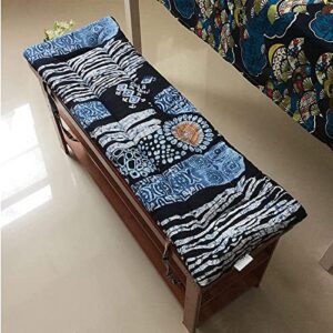 fajiayi indoor/outdoor bench cushion cotton garden furniture cushion,fresco bench mat long swing chair cushion,non-slip quilted bench seat cushion picnic,swing,wicker,garden bench,dining room,40 * 1