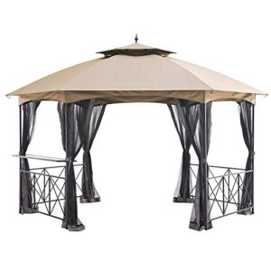 garden winds replacement canopy top cover for the genoa hexagon gazebo – riplock 350