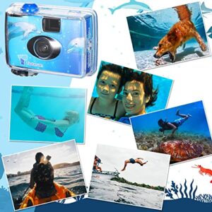 3 Pcs Disposable Camera Waterproof Underwater Single Use Film Camera 35 mm with Flash for Summer Beach Vacation Camp Snorkeling Trip Adult Teens Gift