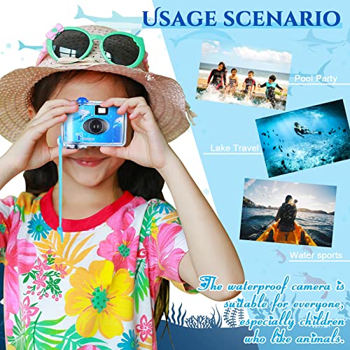 3 Pcs Disposable Camera Waterproof Underwater Single Use Film Camera 35 mm with Flash for Summer Beach Vacation Camp Snorkeling Trip Adult Teens Gift