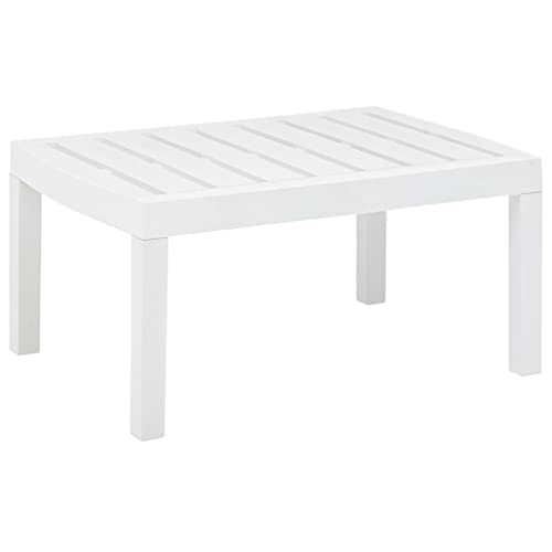 ZQQLVOO Patio Side Table Weather Resistant Plastic Tea Table Outdoor Coffee Bistro Table for Garden Balcony Yard Porch Patio Lawn 30.7"x21.7"x15"