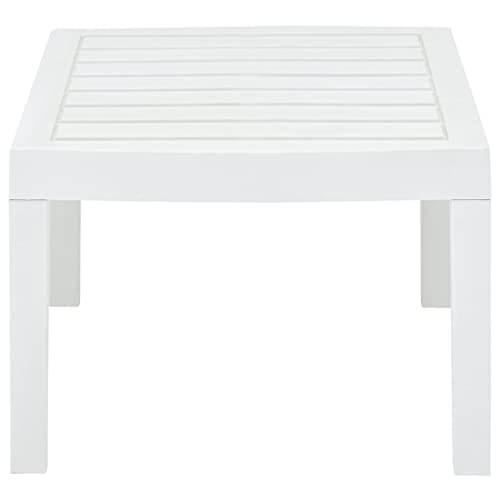 ZQQLVOO Patio Side Table Weather Resistant Plastic Tea Table Outdoor Coffee Bistro Table for Garden Balcony Yard Porch Patio Lawn 30.7"x21.7"x15"