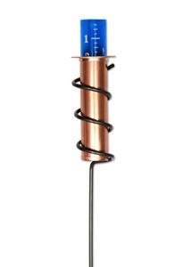 world’s coolest rain gauge, stake, genuine copper, measure, monitor, conserve, precipitation, easy to read, deck, patio, garden, lawn, unbreakable