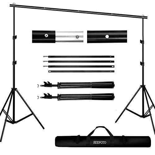 Backdrop Stand 6.5x10ft/2x3m,BDDFOTO Photo Video Party Background Stand Support System for Parties with Carring Bag