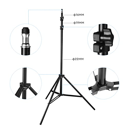 Backdrop Stand 6.5x10ft/2x3m,BDDFOTO Photo Video Party Background Stand Support System for Parties with Carring Bag