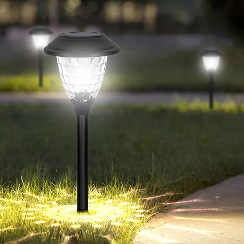 AOBON Solar Lights Outdoor Garden,4 Pack Solar Pathway Lights Outdoor,Solar Lights Outdoor Waterproof for Garden, Landscape, Path, Yard, Patio, Driveway, Walkway.Warm White