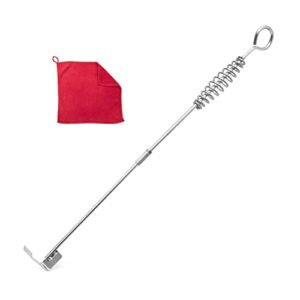 smith & basil charcoal ash rake for grill – tool poker – grilling accessories – with a microfiber cleaning cloth