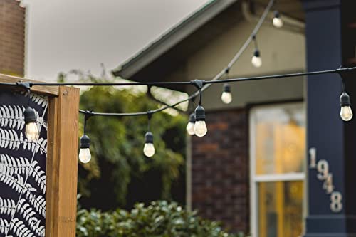 SFEG E26 Outdoor String Lights - 11W Warm White Incandescent Edison Bulb String Lights for Outside & Indoor - Dimmable Hanging Decorative Lights for Patio, Backyard, Garden, Porch, Wedding - 48-ft.