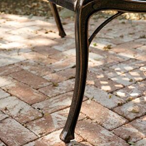 Christopher Knight Home Hamilton Outdoor Cast Aluminum Bench, Copper