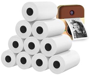 10 rolls camera paper for kidizoom print camera paper refill, 2.2×1 inch bpa free kids camera paper compatible with minibear/vtech/dragon touch camera refill paper for most kids instant camera