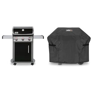 weber spirit e-310 liquid propane gas grill, 46510001 model – black & spirit ii 300 series grill cover