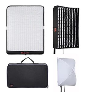 falcon eyes bi-color rx-18td kit bi-color flexible led photo light + rx-18ob extended softbox + rx-18sbhc honeycomb grid softbox