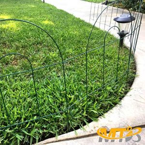 MTB Green Garden Border Folding Fence Lawn Yard Fence 24 Inch x 10 Feet,Pack of 5 set, Overall Length 50 Feet,Landscape Panel,Folding Patio Fences Flower Bed Pet Barrier Section Panel Decorative Fence