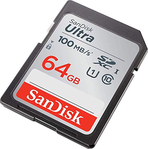 SanDisk 64GB SD Ultra Memory Card (5 Pack) UHS-I Class 10 SD Memory Card (SDSDUNR-064G-GN6IN) Bundle with (1) Everything But Stromboli Combo Card Reader