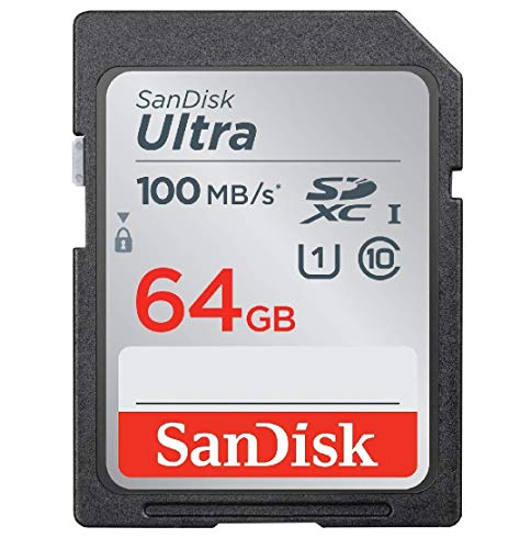 SanDisk 64GB SD Ultra Memory Card (5 Pack) UHS-I Class 10 SD Memory Card (SDSDUNR-064G-GN6IN) Bundle with (1) Everything But Stromboli Combo Card Reader