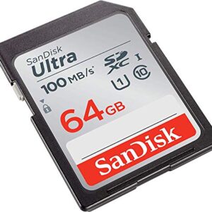 SanDisk 64GB SD Ultra Memory Card (5 Pack) UHS-I Class 10 SD Memory Card (SDSDUNR-064G-GN6IN) Bundle with (1) Everything But Stromboli Combo Card Reader