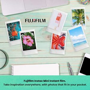 Fujifilm Instax Mini Link 2 Smartphone Printer Clay White + Fujifilm Instax Mini Twin Pack Instant Film and 20 Sticker Frames