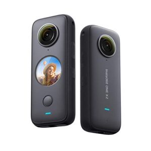 Insta360 ONE X2 360 Degree Waterproof Action Camera, 5.7K 360, Stabilization, Touch Screen, AI Editing, Live Streaming, Webcam, Voice Control