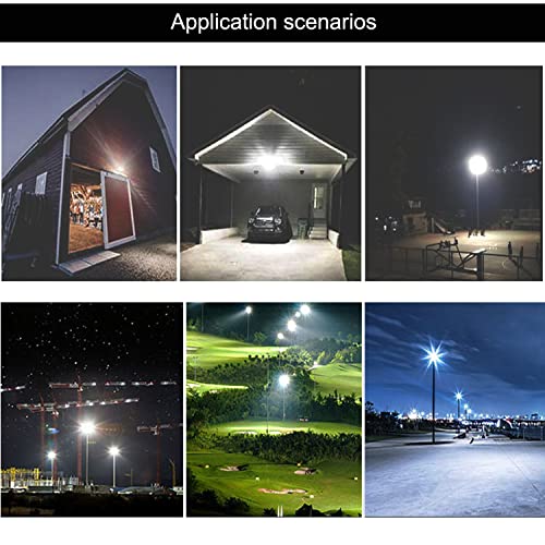 STARFISHHOME 4 Pack 150W LED Flood Light Outdoor,15500LM LED Work Light with US Plug,5000K Daylight White,IP67 Waterproof Outdoor Floodlights for Yard,Garden,Playground