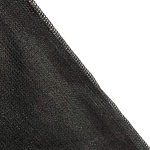 Shatex 90% Sun Shade Fabric for Pergola Cover Porch Vertical Screen, 8x12ft Black