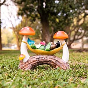 VP Home Chillaxing Gnome in a Hammock Solar Powered LED Outdoor Decor Garden Light