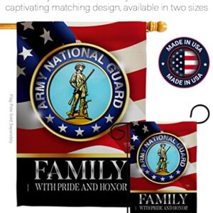 Breeze Decor Army National Guard Family Garden Flag Armed Forces ANG United State American Military Veteran Retire Official House Banner Small Yard Gift Double-Sided, Made in USA