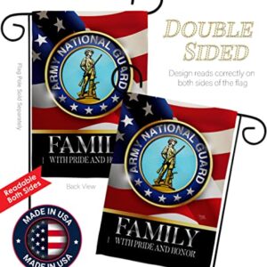 Breeze Decor Army National Guard Family Garden Flag Armed Forces ANG United State American Military Veteran Retire Official House Banner Small Yard Gift Double-Sided, Made in USA