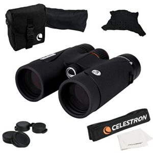 celestron – trailseeker ed 10×42 binoculars – compact ed binocular for birdwatching and outdoor activities – binocular with ed objective lenses – fully broadband multi-coated optics – bak4 roof prism