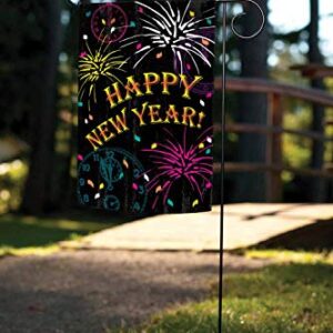 Toland Home Garden 1110536 New Year Celebration New Year Flag 12x18 Inch Double Sided New Year Garden Flag for Outdoor House party Flag Yard Decoration