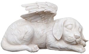 napco 11144 sleeping angel dog with wings garden statue, 9.75 x 5