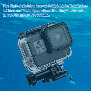 HONGDAK Waterproof Housing Case for GoPro Hero 7/6/5 Black(2018), 169ft/60m Waterproof Case Diving Protective Housing Shell for GoPro Action Camera Underwater Dive Case Shell with Mount & Thumbscrew