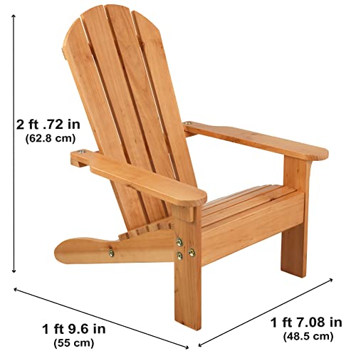 KidKraft Wooden Adirondack Children's Outdoor Chair, Kid's Patio Furniture, Honey, Gift for Ages 3-8 21.5 x 19.2 x 24.5