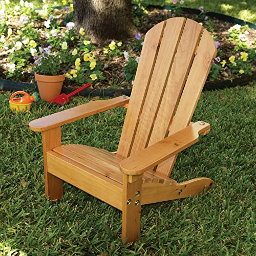 KidKraft Wooden Adirondack Children's Outdoor Chair, Kid's Patio Furniture, Honey, Gift for Ages 3-8 21.5 x 19.2 x 24.5