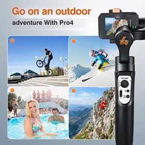 3 Axis Gimbal Stabilizer for Gopro Hero 11/10/9, Handheld Stabilizer for Gopro for Video Recording,IPX4 Waterproof, Bluetooth Control, Compatible with Osmo Camera, YI Cam, Insta360, hohem iSteady Pro4