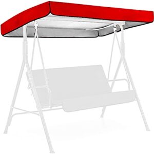 Swing Canopy Replacement for Outdoor Patio, Swing Canopy Top Cover Replacement Chair Cover, Garden Chairs Top Seats Waterproof Cover Canopy Garden Chair Outdoor Sunscreen (A# Red)