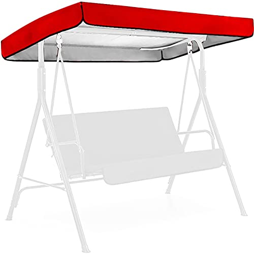 Swing Canopy Replacement for Outdoor Patio, Swing Canopy Top Cover Replacement Chair Cover, Garden Chairs Top Seats Waterproof Cover Canopy Garden Chair Outdoor Sunscreen (A# Red)