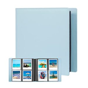 192 pockets photo album for fujifilm instax wide 300 camera, polaroid 600 i-type film album, extra large picture albums for polaroid now onestep2 onestep+ instant camera, pop lab print camera (blue)