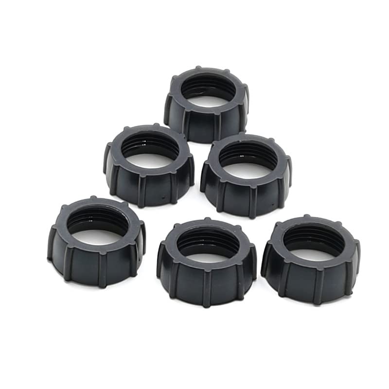 VizGiz 6 Pack Tightening Nut for Replacement Car Mount Screw-On 17mm Ball-Joint Fixed Adapter Head Bracket Holder Ring for Phone Air Outlet Handlebar Kit Camera DVR Camcorder Wireless Charger