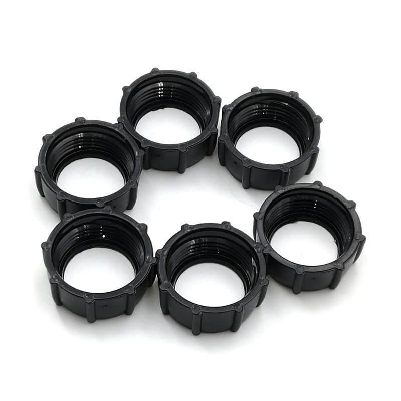 VizGiz 6 Pack Tightening Nut for Replacement Car Mount Screw-On 17mm Ball-Joint Fixed Adapter Head Bracket Holder Ring for Phone Air Outlet Handlebar Kit Camera DVR Camcorder Wireless Charger