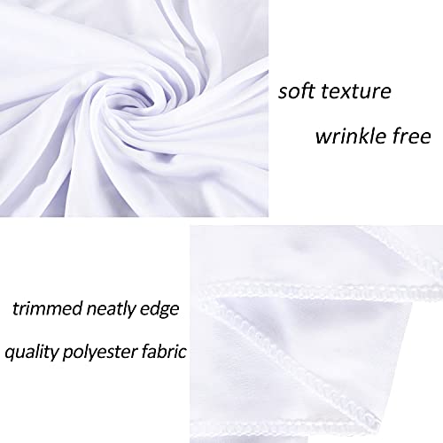 5ft x 10ft White Backdrop Curtain for Parties Wedding White Wrinkle Free Backdrop Drapes Panels for Baby Shower Gender Reveal Birthday Photo Photography Polyester Fabric Background Decoration