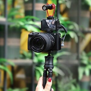 UURig Vlog Selfie Flip Screen for Mirrorless Camera for Sony A7R3 A7III A7II A6000/A6300/A6500 Cold Shoe Bracket Microphone Mount for Fujifilm XT3 XT20 Canon Panasonic GX85 Nikon Z7 Reverse Mirror