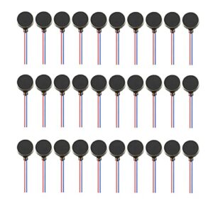 aediko 30pcs mini vibration motors dc 3v flat coin button-type vibrating motor 10000rpm self adhesive vibration motor 10x2mm for diy mobile cell phone pager tablet toys