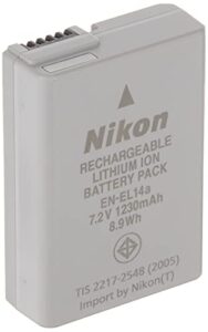 nikon 27126 en-el 14a rechargeable li-ion battery (grey)