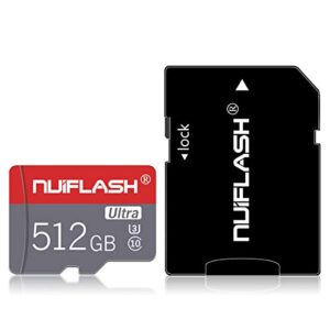 512gb microsdxc memory card micro sd card,tf card 512gb high speed class 10 with sd card adapter