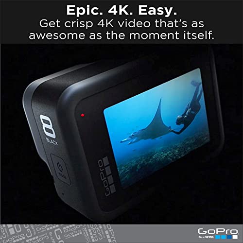 GoPro HERO8 Black E-Commerce Packaging - Waterproof Digital Action Camera with Touch Screen 4K HD Video 12MP Photos Live Streaming Stabilization