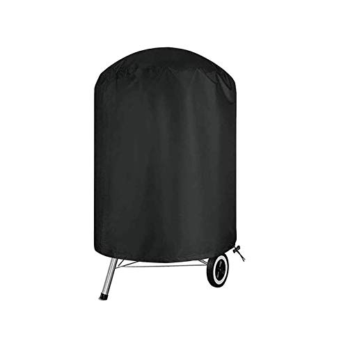 POMER Round BBQ Grill Cover 30inch, Waterproof Oxford Fabric Garden Barbecue Cover with Drawstring Cord