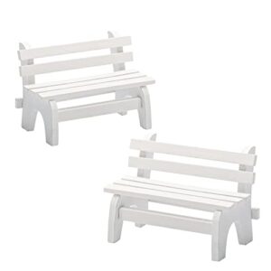 1:6 scale miniature bench mini wooden park benches handmade small fairy garden chair for crafts mini house decoration photo props,pack of 2