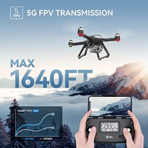 Holy Stone HS700E 4K UHD Drone with EIS Anti Shake 130 FOV Camera for Adults, GPS Quadcopter with 5GHz FPV Transmission, Brushless Motor, Easy Auto Return Home, Follow Me and Outdoor Carrying Case